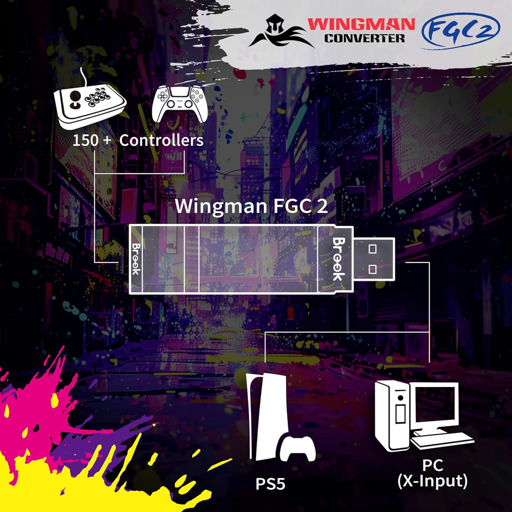 Brook Wingman FGC 2 Wired Controller for PS5/PC – Flashback Limited ...