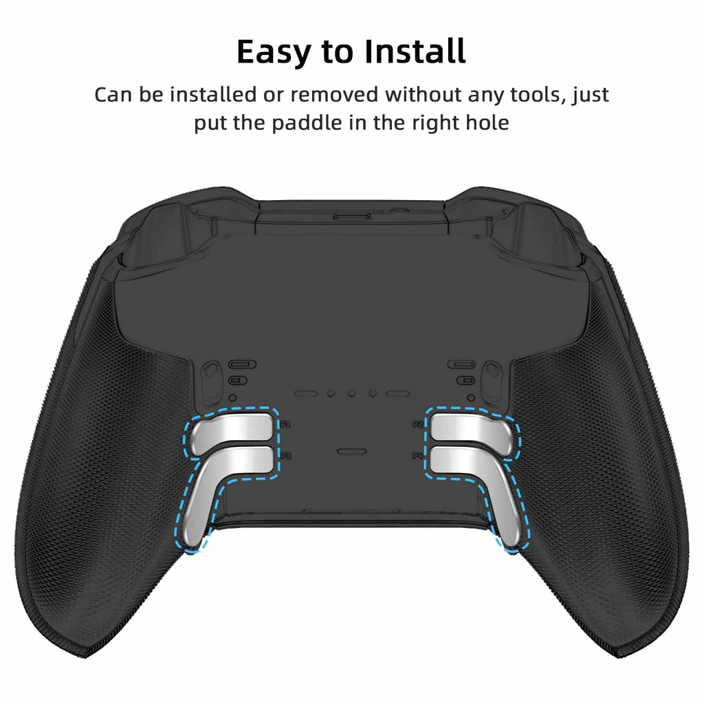 Silver Metal Paddles Trigger Set for Xbox Elite/Xbox Elite 2 Controlle ...