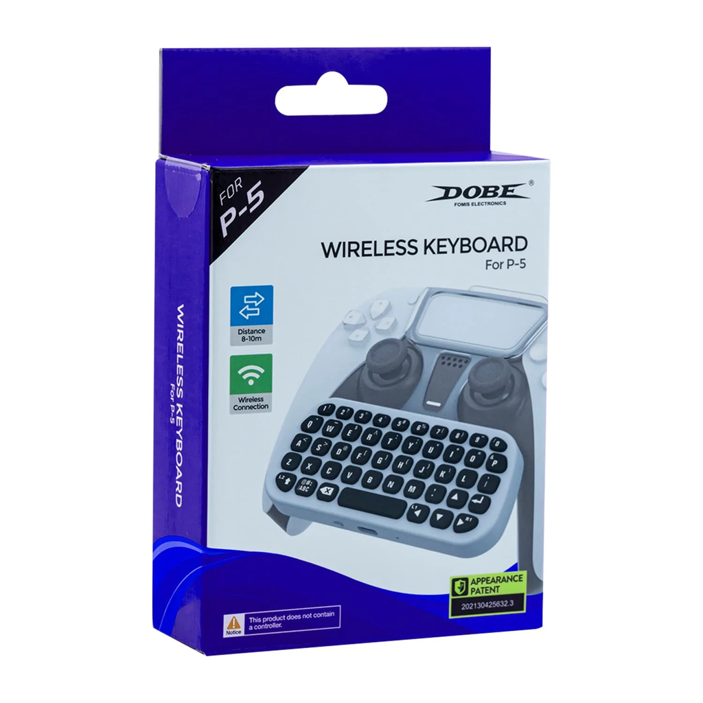 Dobe Mini Wireless Keyboard with Clips for the PS5 Controller ...