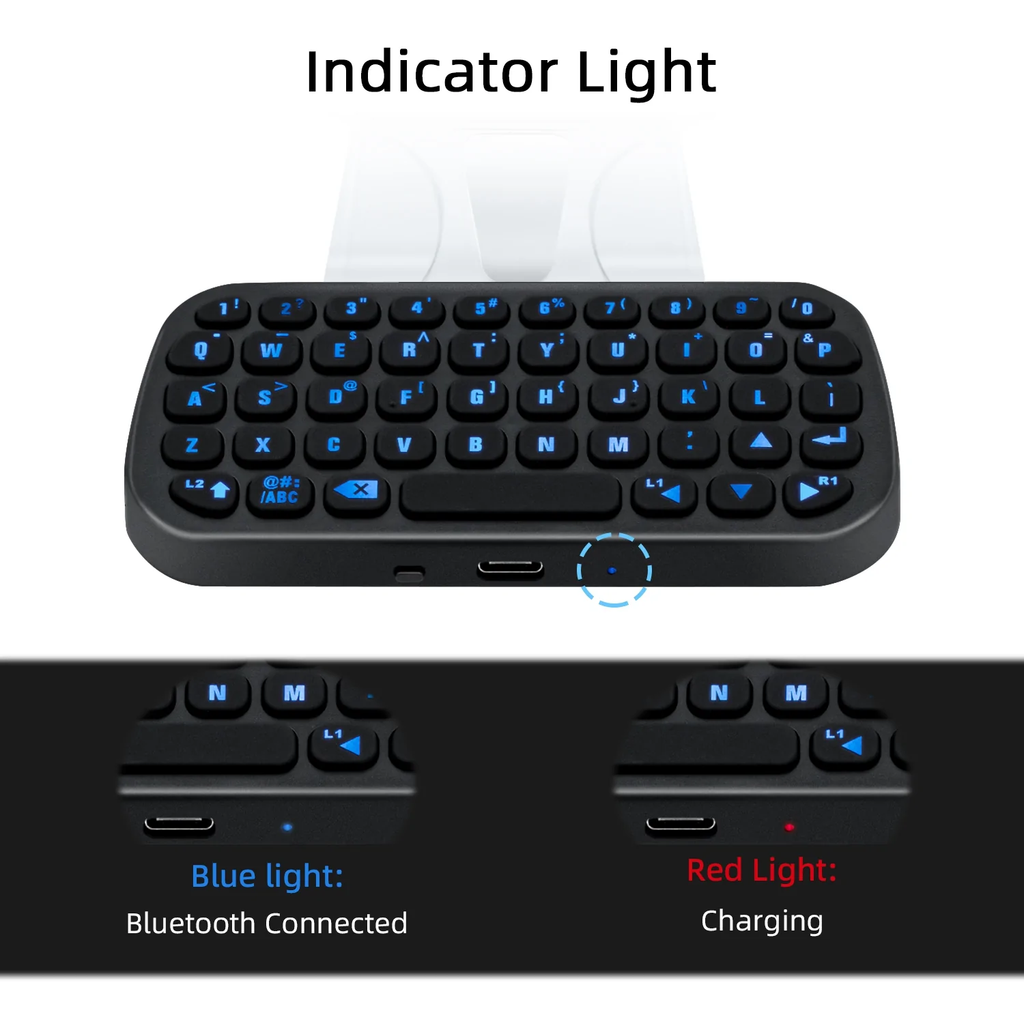 Dobe Wireless Keyboard with Backlight for the Sony PS5 Controller ...